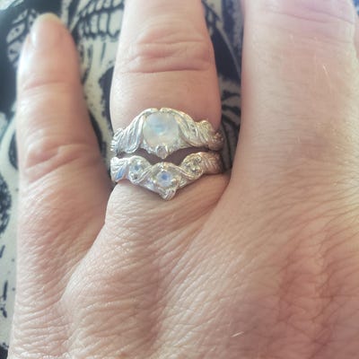 Vintage Fairycore Silver Band Enchanted Forest Mystical Ring, Unique ...