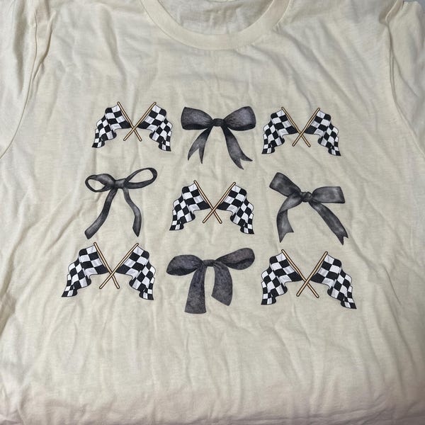 Coquette Racing Shirt Checkered Flag Shirt Day Shirt Race Car Shirt ...