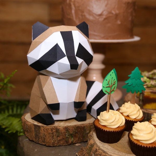 Raccoon Paper Model ,papercraft , DIY , Low Poly , PDF Papercraft ...