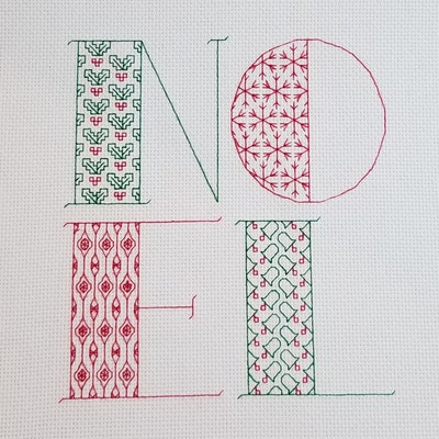 Christmas Blackwork Pattern, PDF Blackwork Embroidery Chart, Christmas ...