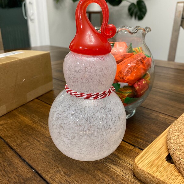 Handmade Blown Glass Pumpkin, Fall Spotty Pumpkin With Curly Tan Stem ...