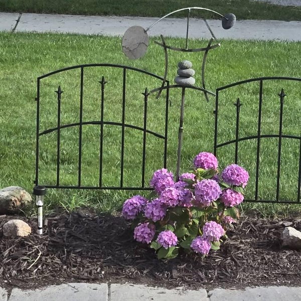 Garden Art Kinetic Wind Sculpture | Yard Art Metal Garden Decor With ...