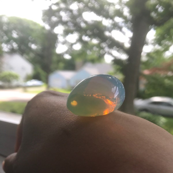 OPALITE Tumbled Stone, Man Made Opal Glass Crystal 1 Large #OP01 - Etsy