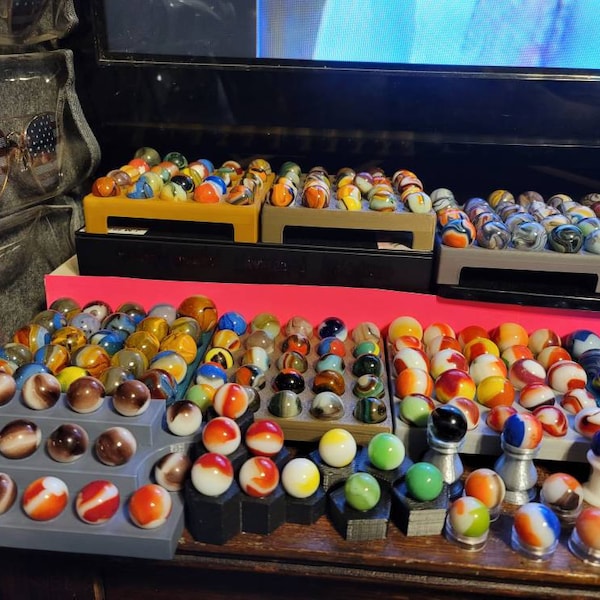 Glass Marbles With Display - Game Marble Lot 5269 - Etsy