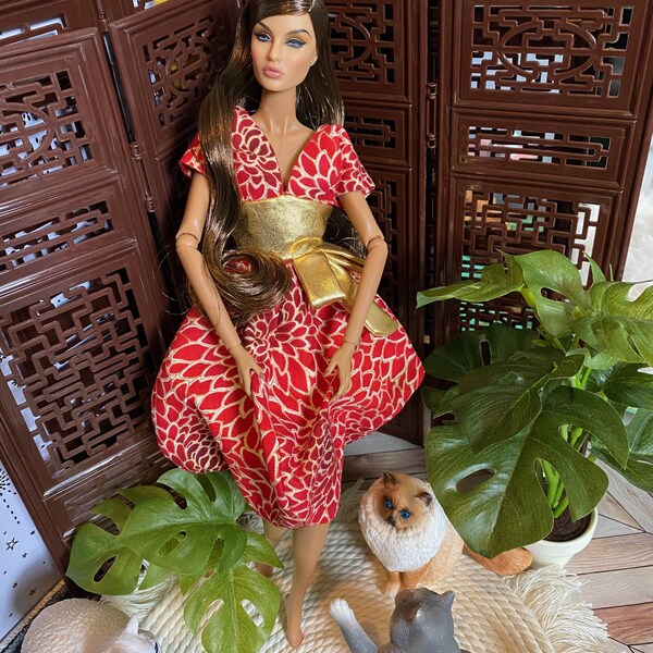 Trench Setter Hankie Chic Pattern Vintage Style Dress, Split Sleeve ...