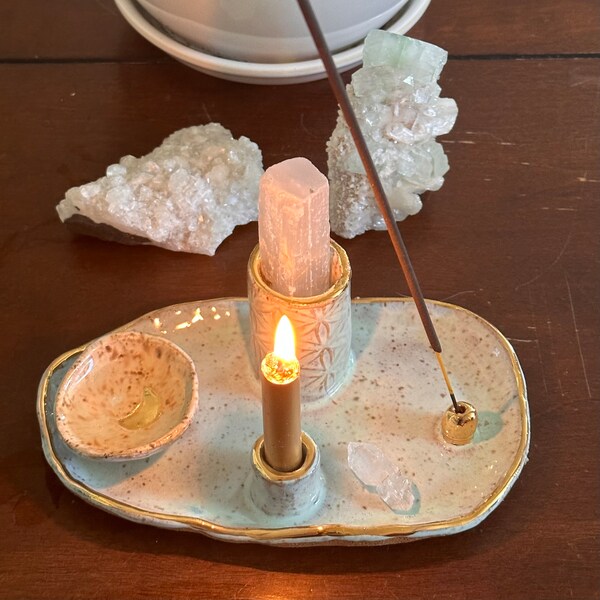 Handmade Ceramic Venus Starpoint Rose Divine Feminine Shelf Altar - Etsy