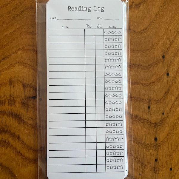 Reading Log Bookmark, Book Tracker, Reading List, Progress Tracker ...