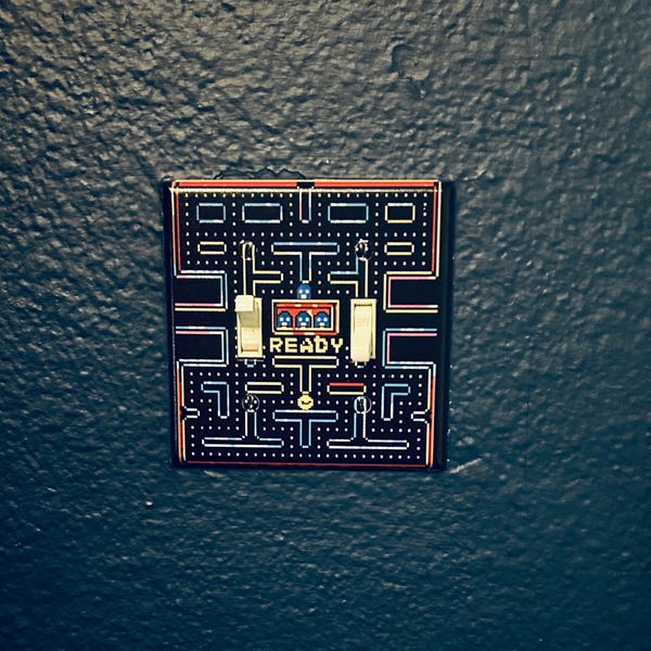 Pac-man Inspired Switch Plate Cover Home Decor Switch Plate Electric ...