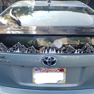 Mountain Range Vinyl Decal Van Life, Mountain Laptop Sticker, Pacific ...