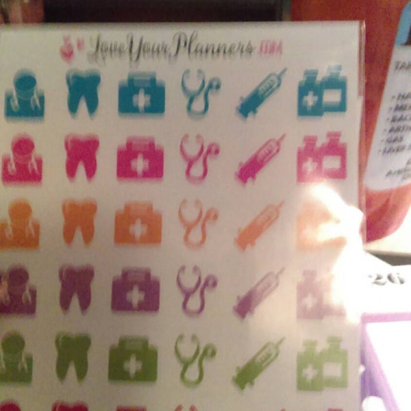 42 Assorted Doctor Planner Stickers Dentist Stickers Medical ...