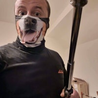 Thin Green Line American Flag Face Mask, Neck Gaiter for Men Women ...