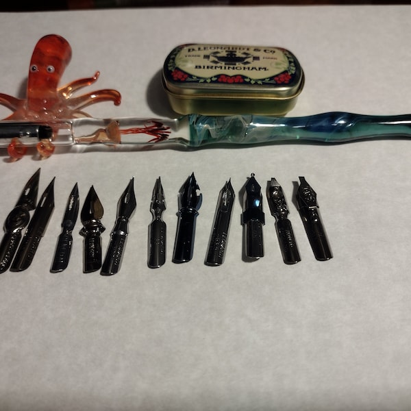 Glass Dip Pen in Pale Pink - Glass Fountain Pen - Glass Fountain Pen ...