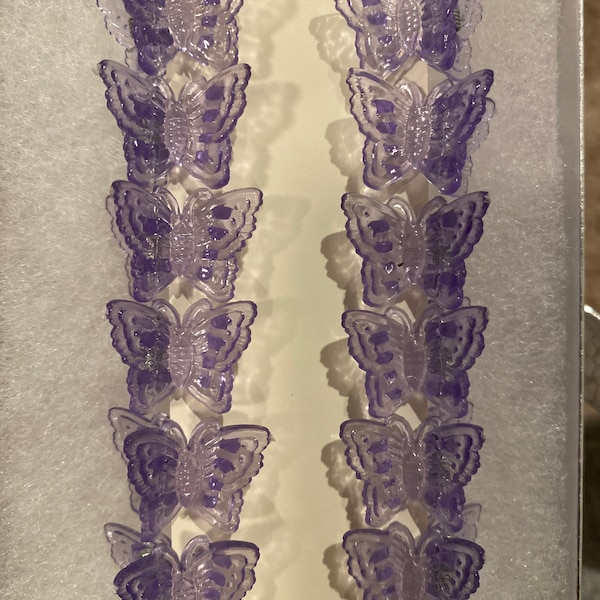 Butterfly Clips 12 Pc Set 3/4"x3/4", 1990s Butterfly Clips, Multi-color ...