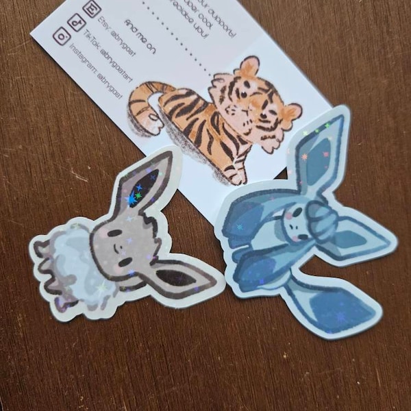 Shiny Elemental Creature Sparkly Stickers - Etsy
