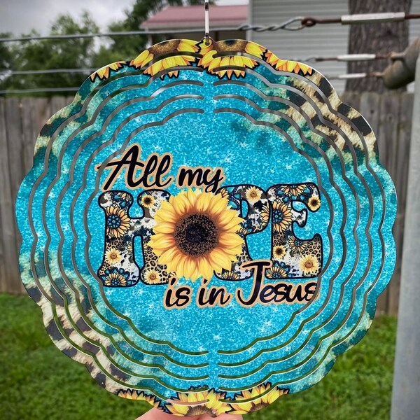 All My Hope is in Jesus Wind Spinner Sublimation Design, Christian ...