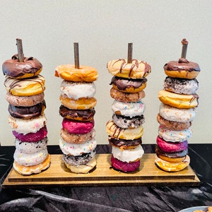 Donut Bar Display Stand Holds 11-66 Donuts, Custom Colors, Donut Holder ...