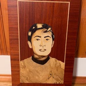 Custom Fox Portrait From Wood Marquetry - Etsy