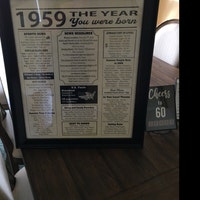 1959 Birthday Poster Sign File Newsprint 1959 Fun Facts Year You Were ...