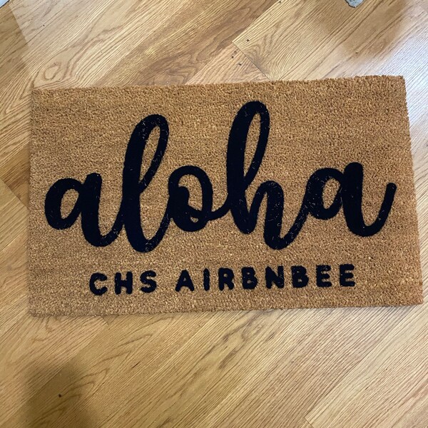 Aloha Doormat, Aloha Door Mat, Beach House Doormat, Tropical Doormat ...