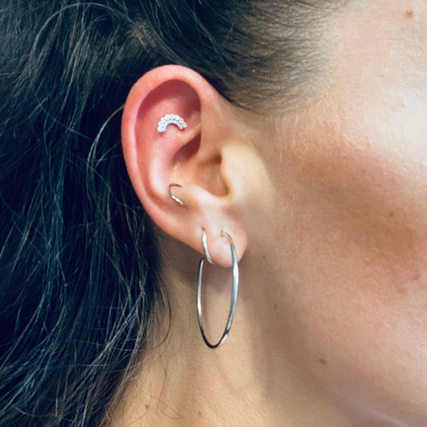 Marquis Piercing,cz Curved Bar Piercing,inner Conch Piercing,cartilage ...