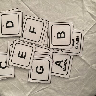 Guitar Chord Flash Cards for Beginners Printable at Home on Standard US ...