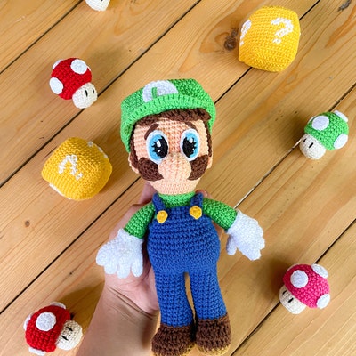 Crochet Pattern Bro Super Plumber PDF Easy Amigurumi Baby Toy Fine or ...