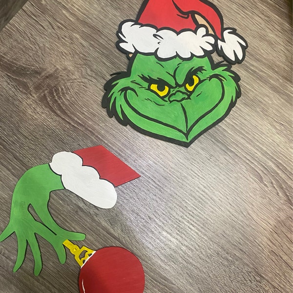 Grinch Hand-christmas Bulb Shape | Multiple Sizes | Laser Cut Shapes ...