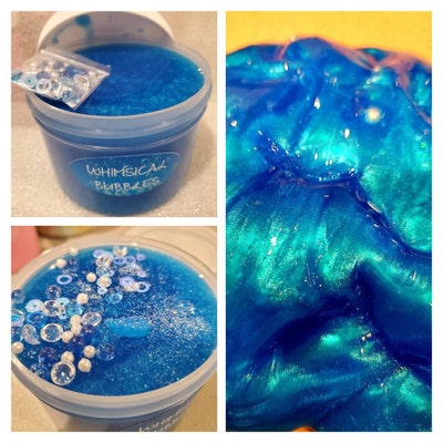 Whimsical Bubbles Pigmented Clear Slime Unscented Kawaii Glitters ...