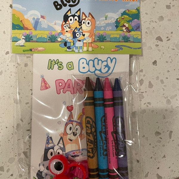 Sticky Gecko Bluey Birthday Party Coloring Book Set | Bluey Party ...