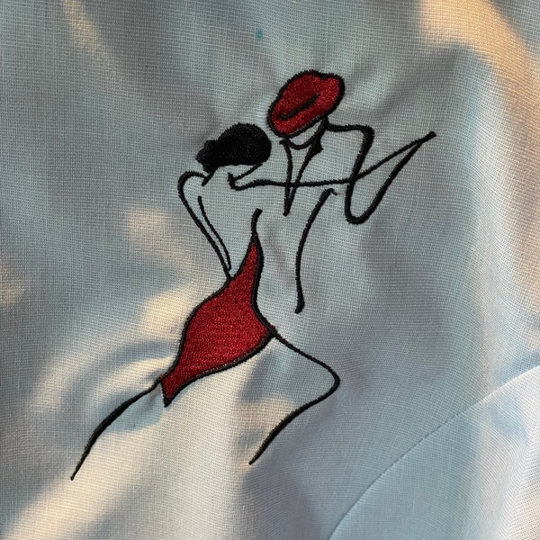 Dancing Pair Embroidery Dancing Couple Embroidery Argentinian Tango ...