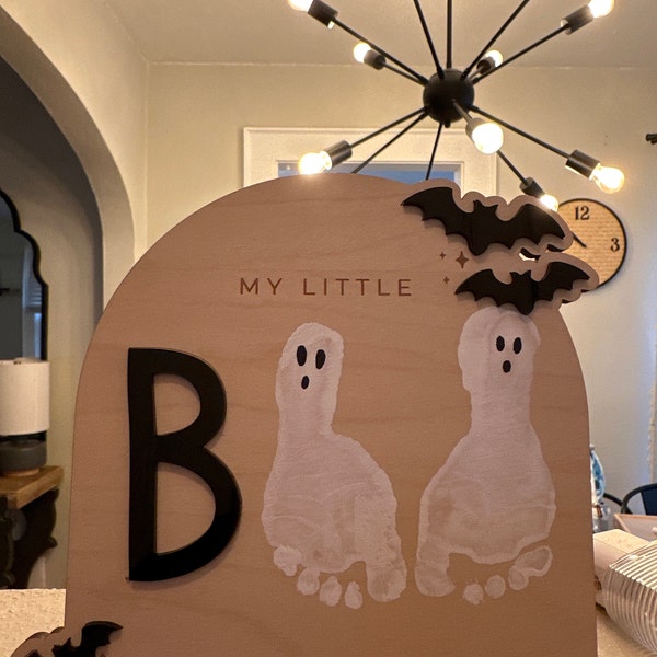 DIY Halloween Footprint Art | Baby’s First Halloween Keepsake | Gift ...