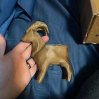 3D Printed Hand-painted Goat of Warding Statue Figure Inspired by ...