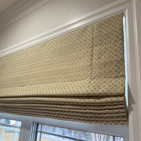 Beige Cream Voile Sheer Austrian Shade Roman Shade - Etsy