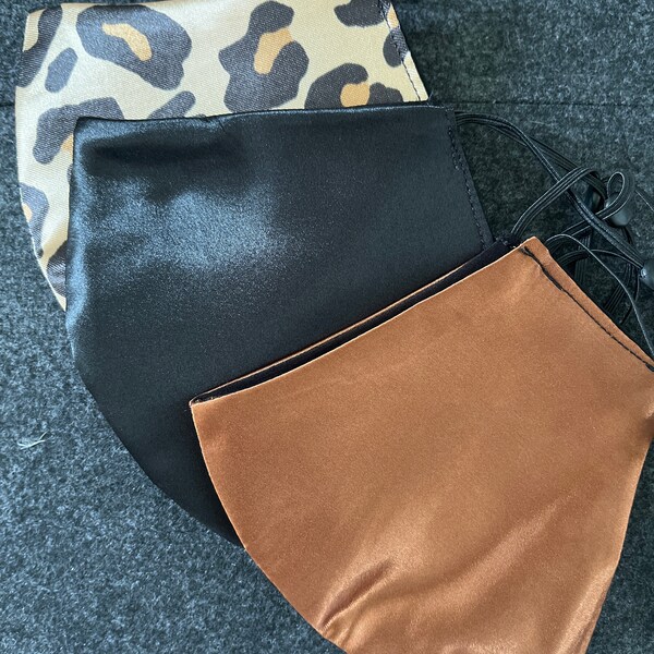 Chic Luxe Silk-satin, Adjustable Ear Loops, Acne, Fashion Mask, Wedding ...