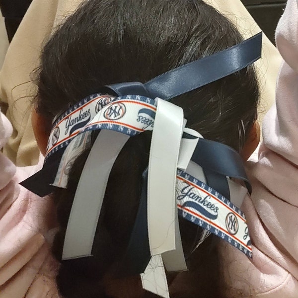 Team Colors Ribbon Ponytail Holder Made With Seattle Seahawks Grosgrain ...