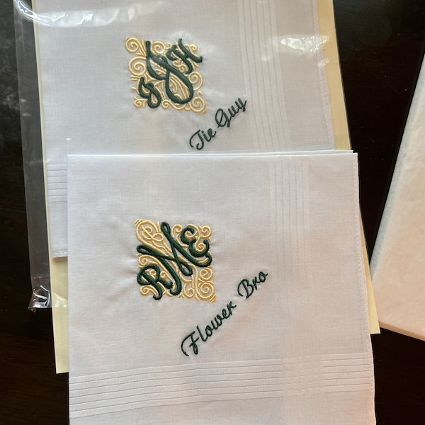 PERSONALIZED EMBROIDERED Mens Handkerchief With Monogram - Etsy