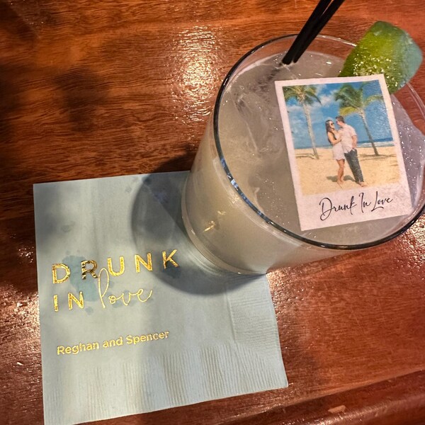 Edible Photo Drink Topper, Edible Image, Edible Photo, Wedding Toppers ...