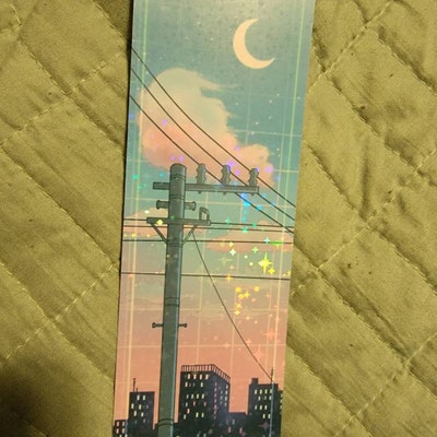 Lofi Aesthetic Bookmark Holographic Aesthetic Bookmark City Pop Dreamy ...