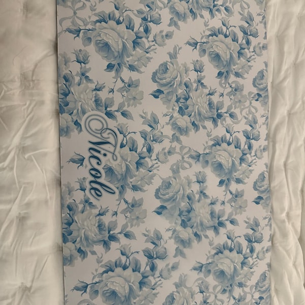 Fancy Rose Pattern Desk Pad, Personalized Cushion Pad, Monogram Desk ...