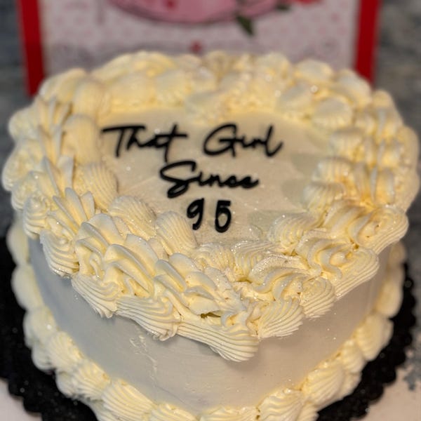 That Girl Since Year Cake Topper | Flat-lay Cake Topper | Vintage Heart ...
