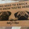 Frenchie Peekaboo Door Mat, French Bulldogs Peekaboo We Know You ARE ...
