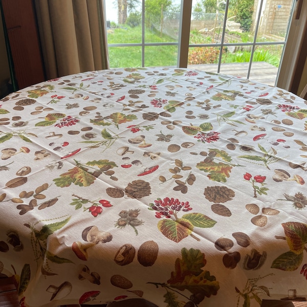 Cottagecore Tablecloth Mushrooms Tablecloth Cotton Tablecloth Fall ...