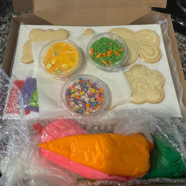 Easter Cookie Decorating Kit, DIY Spring Sugar Cookie Decorating Kit ...