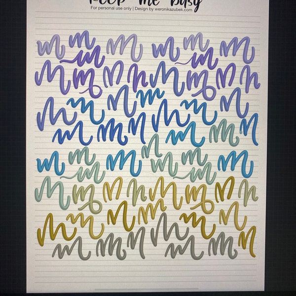 Fun Brush Lettering Printable Practice Sheets Modern Calligraphy Kids ...