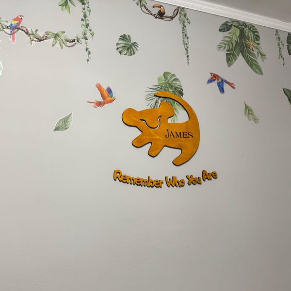 Simba Name Sign for Nursery Lion King Wall Art Baby Nursery Decor ...