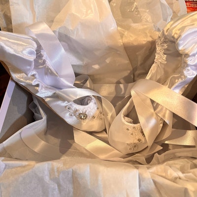 Blue Toile Love Birds Bridal Ballet Slipper T Oile De Jouy Ballet ...