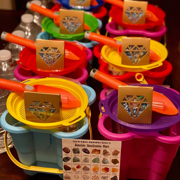 8 Lb. Gem Mining Kit | 8 Pounds Gemstone Paydirt | Sieve | Gem ID Chart ...