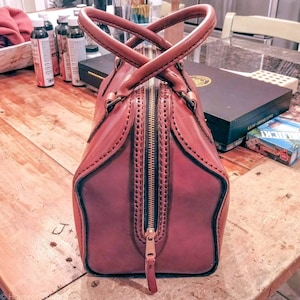 Bag Pattern Leather DIY Pdf Download Boston Bag Video Tutorial - Etsy