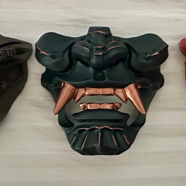 Oni Mask Katana Wall Mount - Etsy