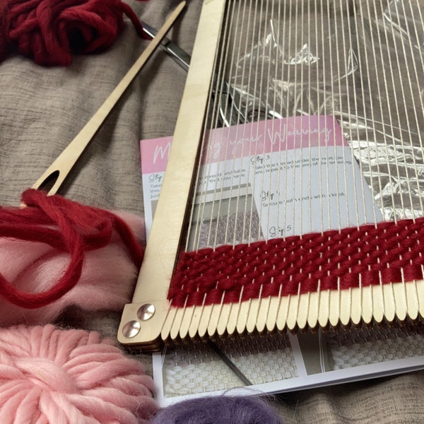 Weaving Loom Kit. Large Lap Loom. Learn to Frame Weave, Tapestry. Beginners Learn to Weave. - Etsy